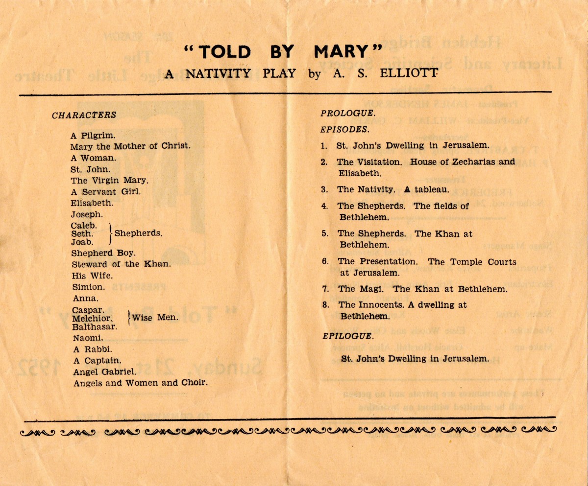 Told By Mary, 1952 – Hebden Bridge Little Theatre